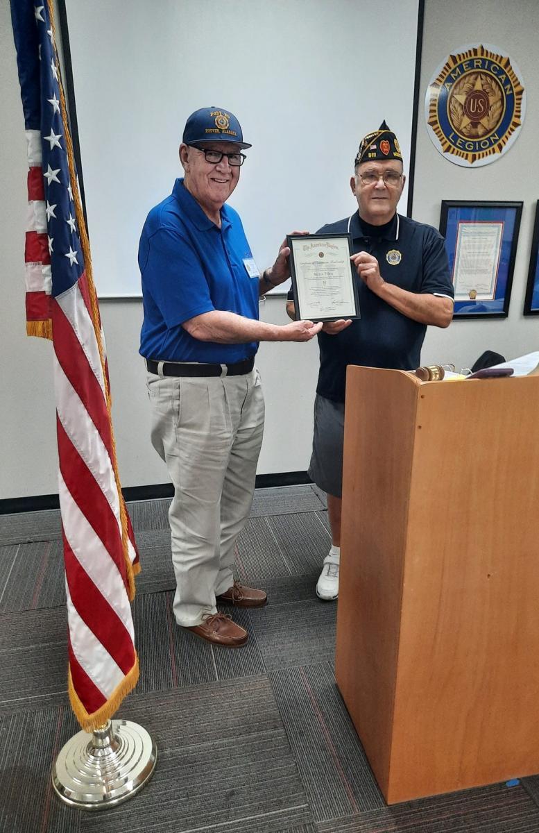 Alabama Post 911 honors 50-year Legion member | Legiontown U.S.A.