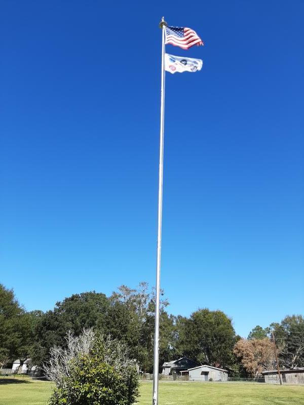 Refurbished high school flagpole | Legiontown U.S.A.