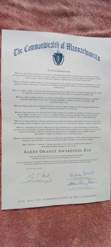 Massachusetts becomes 17th state to recognize Agent Orange Heart Medal ...