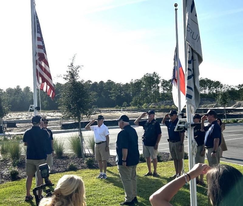 Official flag-raising by John E. Jacobs American Legion Post 68 (Leland ...