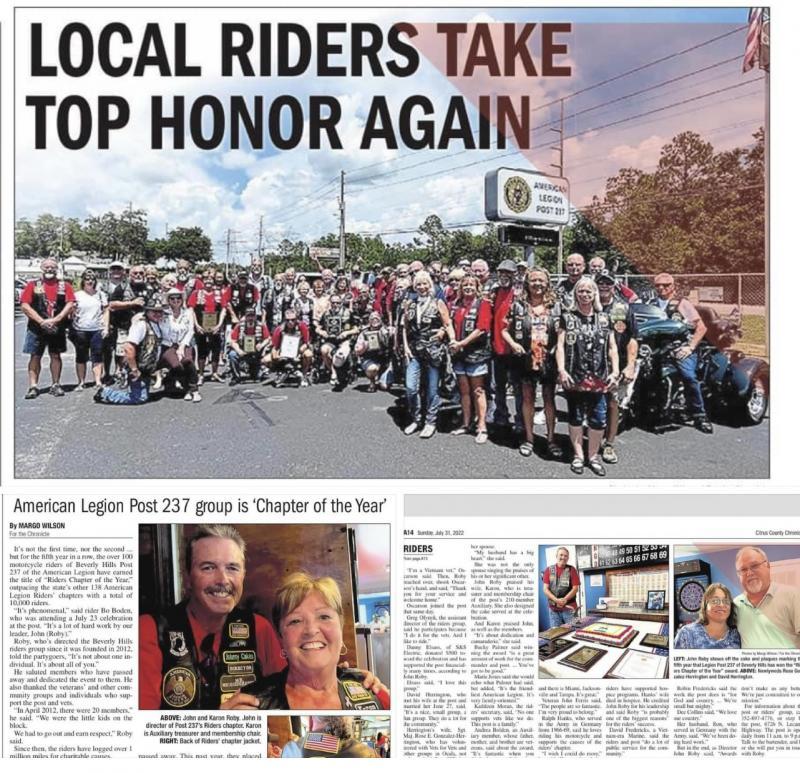 Legion Riders take top honor again | Legiontown U.S.A.