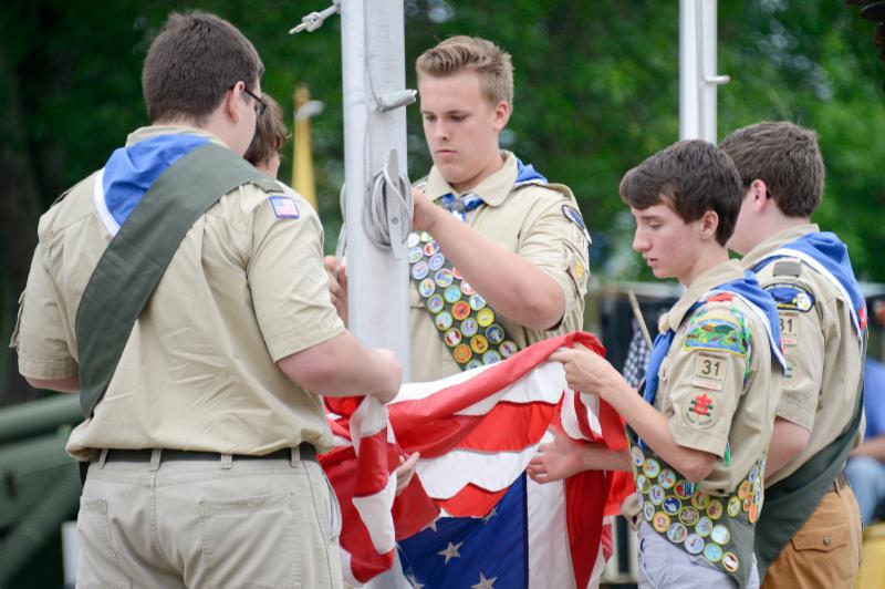 Eagle Scout Veterans Memorial dedication and Flag Day ceremony ...