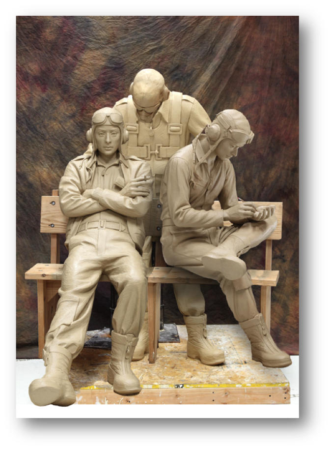 World War II pilot sculpts lifesize monument to recognize fallen airmen ...