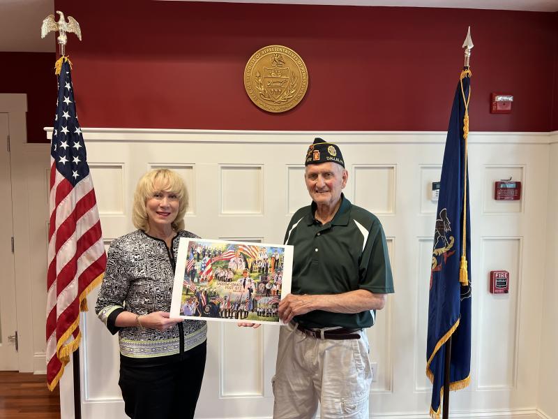 Painting presentation to State Rep. Karen Boback | Legiontown U.S.A.