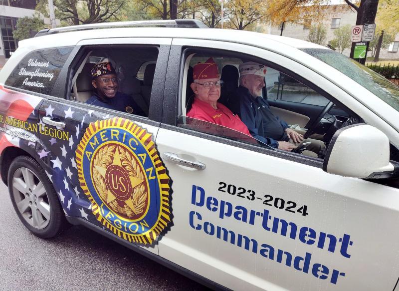 Vice Commander Charlie Aucoin visits the home of Veterans Day ...