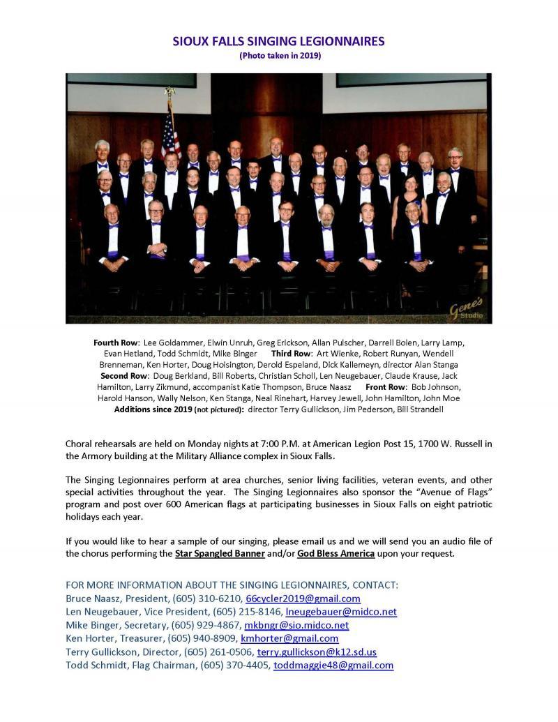 Singing Legionnaires - where are you? | Legiontown U.S.A.