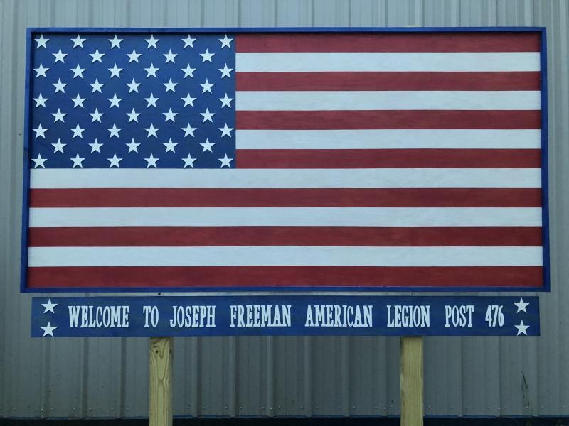 Joseph Freeman Post 476 installs new welcome sign | Legiontown U.S.A.