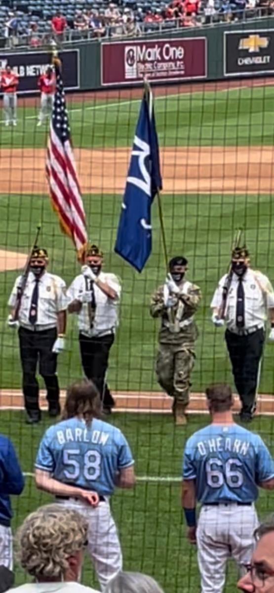 Presenting colors at the KC Royals game | Legiontown U.S.A.