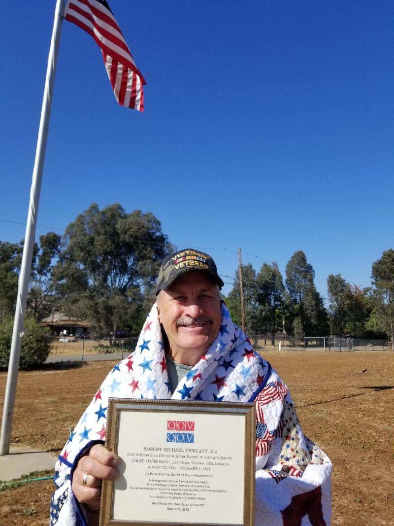 Commander Thweatt Receives Quilt of Valor | Legiontown U.S.A.