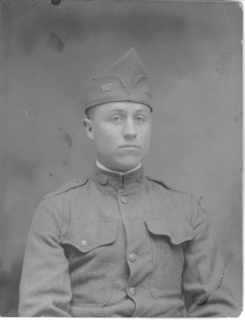 Pvt. Newton Willard Young, combat-wounded World War I Doughboy ...